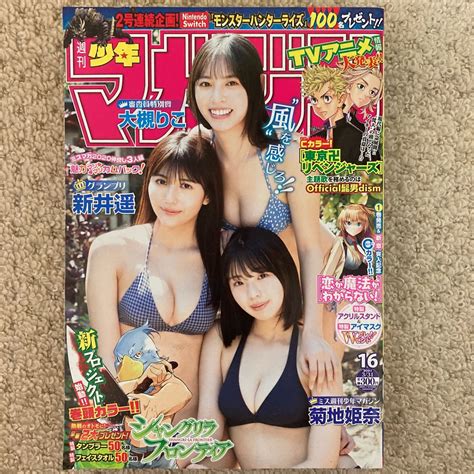 Yahooオークション 週刊少年マガジン 2021 No16 新井遥 菊池姫奈