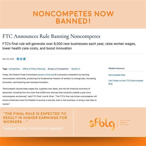 South Florida Business Law Group On Linkedin Ftc Noncompeteban