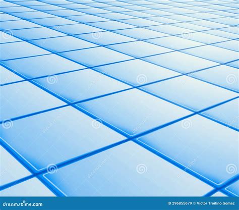Rendering Reflective Surface Or Floor Made Of Square Tiles Stock Image