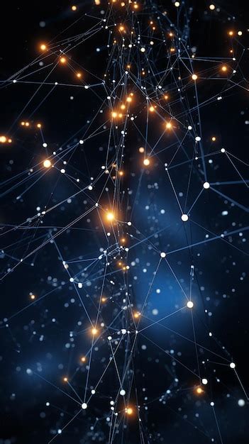 Premium Photo The Structure Of The Network Connection Of Points And Lines