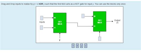 Solved Drag And Drop Inputs To Realize F X Y X XOR Y Such Chegg