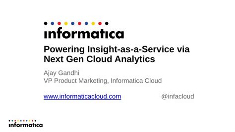 Pdf Powering Insight As A Service Via Nextgen Cloud Analytics