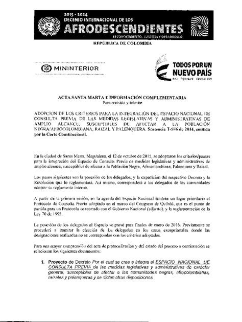 Fillable Online Programa De Actividades Del Decenio The United Nations Fax Email Print