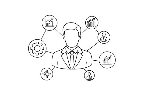 Premium Vector Business Marketing Concept Line Art Illustration