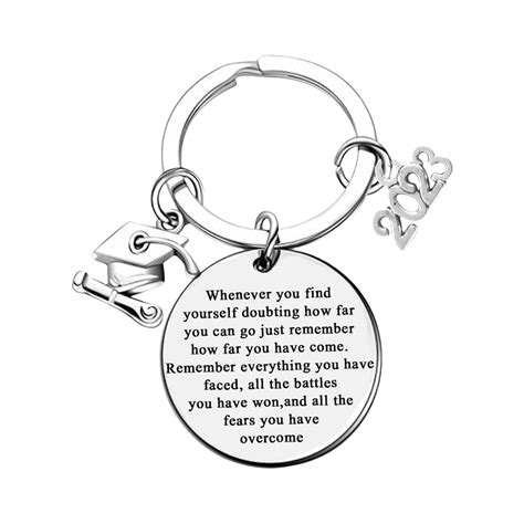 Aasfjeg 2024 Graduation Keychain Inspirational Graduation T Keychain