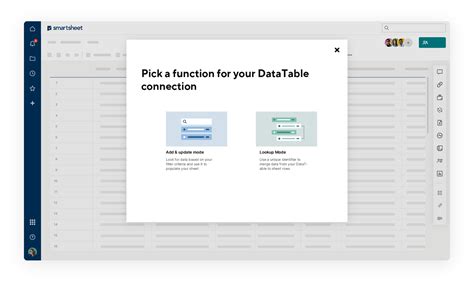 smartsheet datatable smartsheet