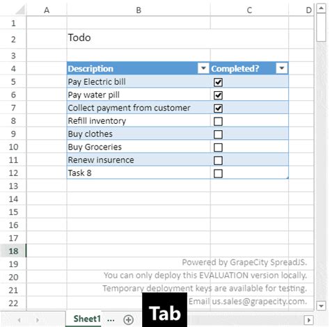 Spreadjs V13 Table Enhancements Spread