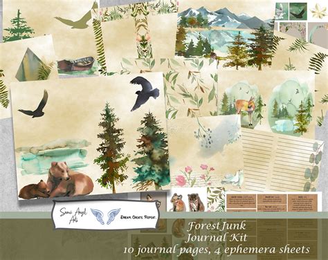 Nature Junk Journal Kit Junk Journal Printable Forest Junk Etsy