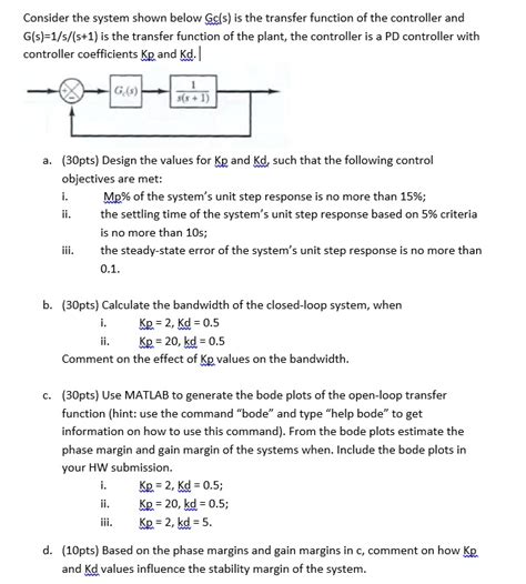 Solved Consider The System Shown Below Gcs Is The Transfer Function