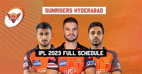 Sunrisers Hyderabad Ipl 2023 Schedule Srh 2023 Schedule Srh Ipl