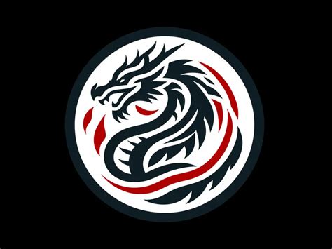 SVG Red Dragon Silhouette Logo Template PNG Vector In SVG PDF AI CDR Format