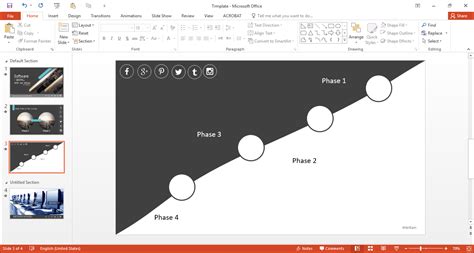 how to create a slide with custom shapes on powerpoint 2016