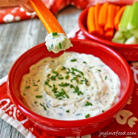 Creamy Garlic And Herb Dip Joy Love Food