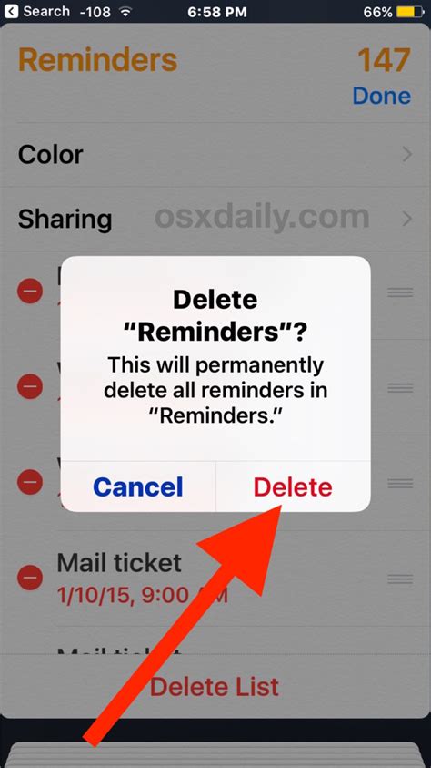 How To Delete All Reminders In A List On Iphone And Ipad