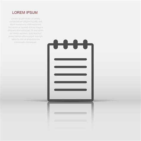 Premium Vector Vector Document Icon In Flat Style Paper Page Sign Illustration Pictogram Note