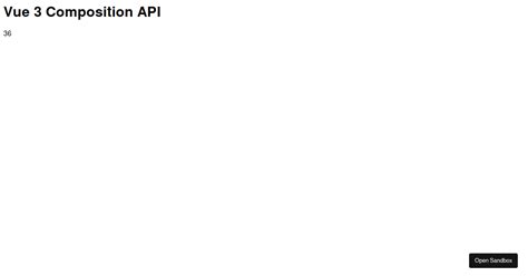 Vue 3 Composition API Codesandbox