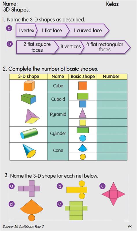 Teaching 3d Shapes Year 2