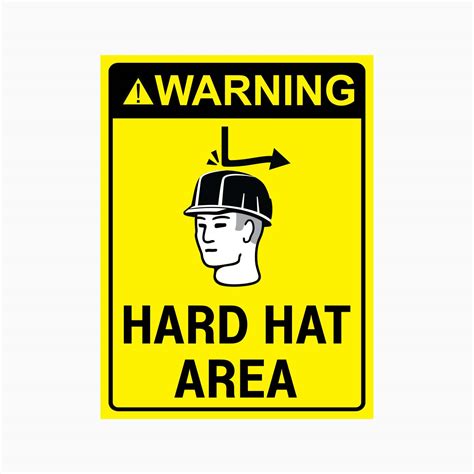 Warning Hard Hat Area Sign Durable Safety Signs Get Signs Australia