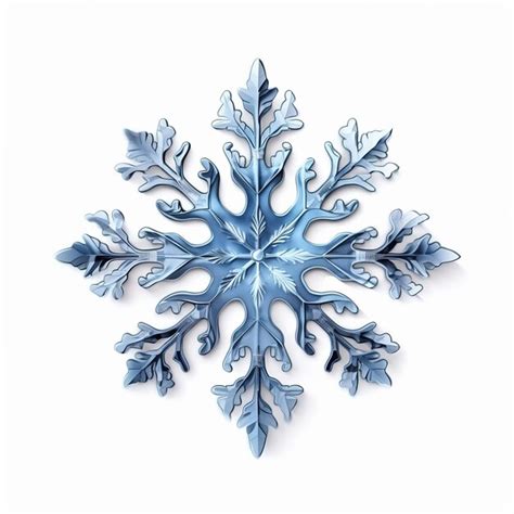 Premium Ai Image Snowflake Isolated On White Background Generative Ai