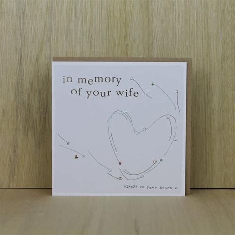 Wife Condolence Card In Memory Of Your Wife Card Wife Sympathy Card