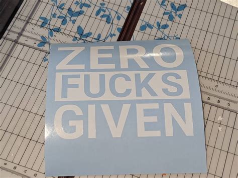 Zero Fucks Given Decal Weed Sticker Laptop Decal Laptop Etsy