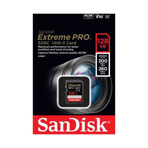 کارت حافظه سن دیسک Sandisk 128gb Extreme Pro Uhs Ii Sdxc Memory Card