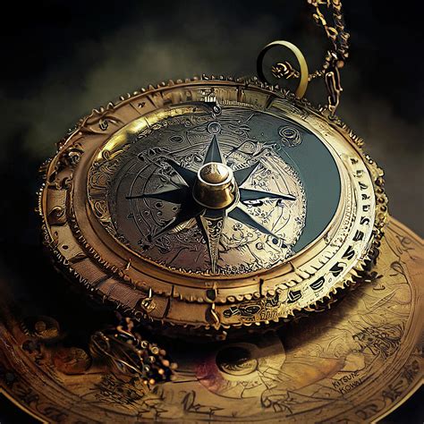 The Golden Compass By Kitsune Kowai Digital Art By Kitsune Kowai Fine
