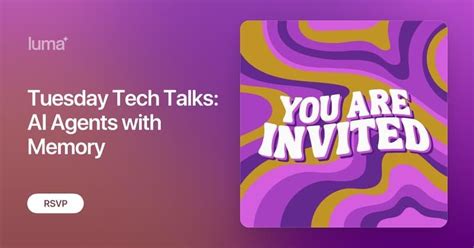 Richmond Alake On Linkedin Tuesday Tech Talks Ai Agents With Memory