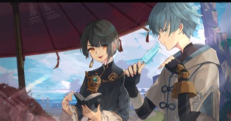 原神 行秋と重雲 だだ。のイラスト Pixiv