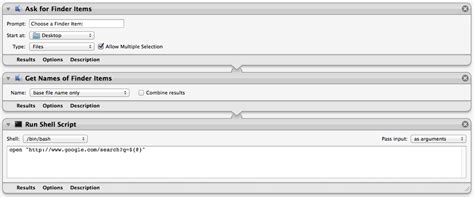 Macos Execute Shell Scrip Individually For Each Selected File In