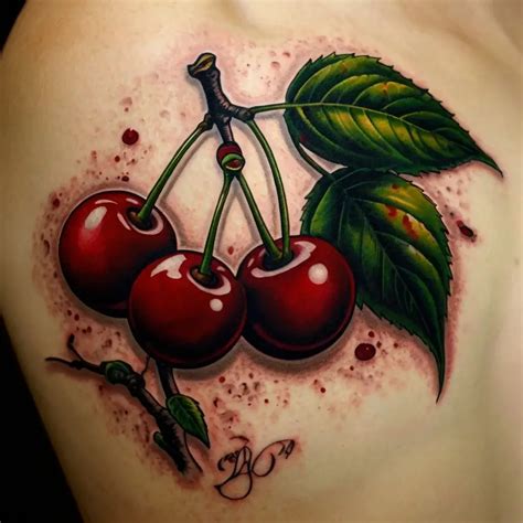 Cherry Tattoos 120 Designs That Symbolize Growth And Renewal