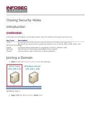 Infosec Learning Closing Security Holes Copy Pdf Closing Security Holes