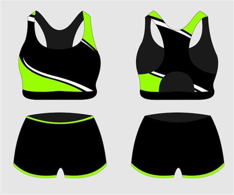 Premium Vector Fitness Clothing For Women Vector