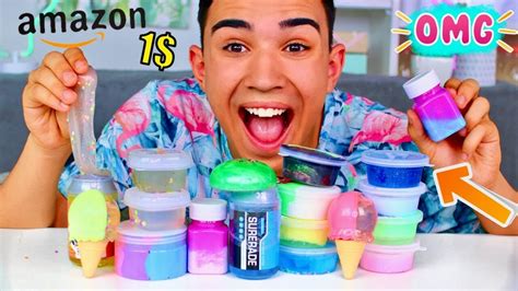 Je Teste Des Slimes Amazon Justjonathan Youtube