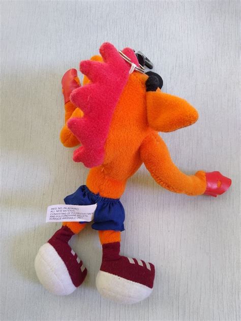 Crash Bandicoot Plush 12 Resaurus 1998 Key Chain Beanbag Stuffed