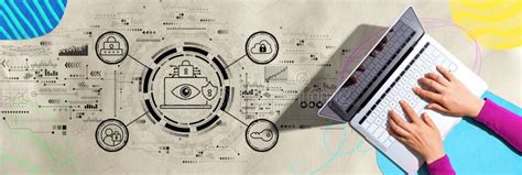 Data Privacy Concept With Person Using A Laptop Stock Image Image Of