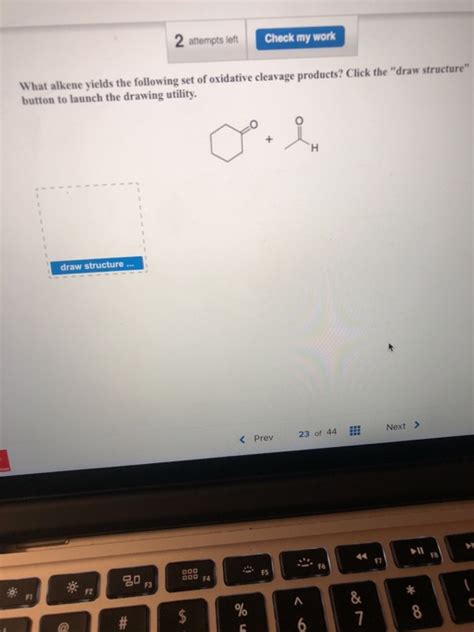 Solved 2 Attempts Left Check My Work What Alkene Yields The Chegg