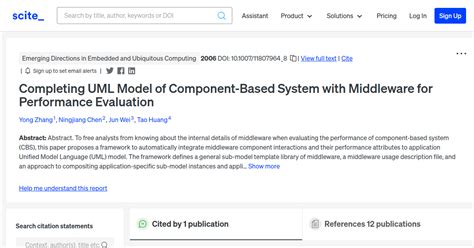 completing uml model of component based system with middleware for