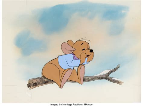 The Many Adventures Of Winnie The Pooh Roo Production Cel With Key