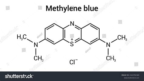 Chemical Structure Methylene Blue Stock Vector Royalty Free