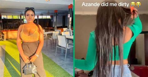Tiktokker Shows Off R35k Wig Thats So Tangled She Cant Comb It In Video Mzansi Feels Her