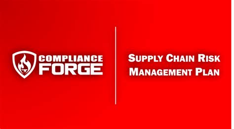 Supply Chain Risk Management Scrm Plan