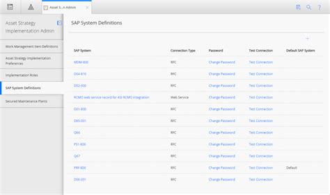 Test Connection In Sap System Definitions