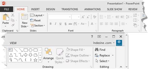 Ribbon And Tabs In PowerPoint For Windows