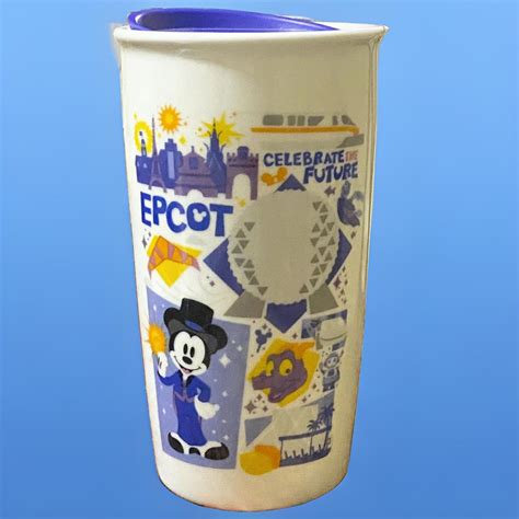 Starbucks Disney Pixar Epcot Poster Ceramic Tumbler 12oz Travel Mug