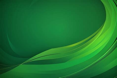 Premium Ai Image Green Curve Frame Template