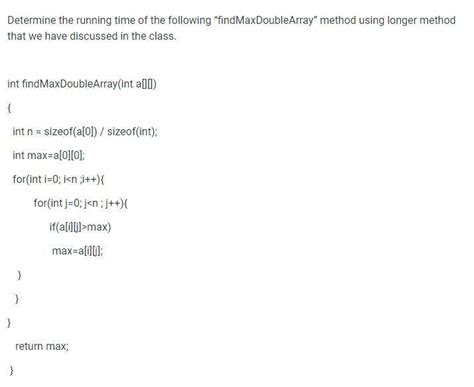 Solved Determine The Running Time Of The Followi SolutionInn