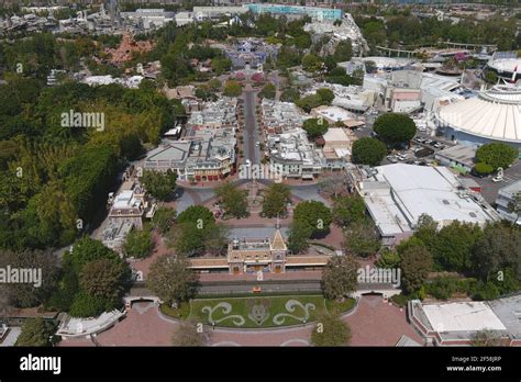 High Resolution Aerial View Of Disneyland