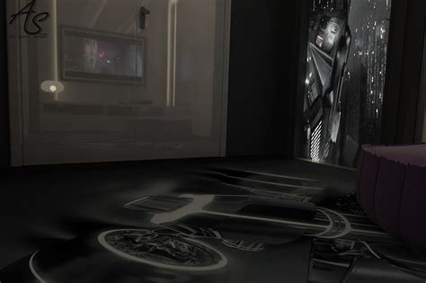 Serigraphic Polycarbonate For Floor And Photo Printed On Vinyl Affixed To The Door Render Vray