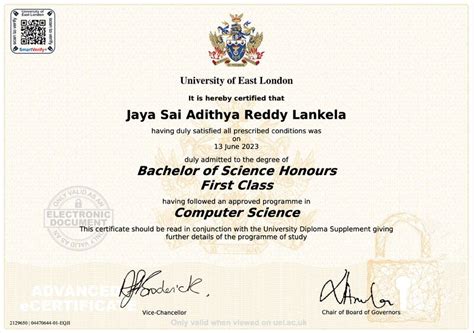 jaya sai adithya reddy lankela on linkedin graduation firstclasshonours computerscience